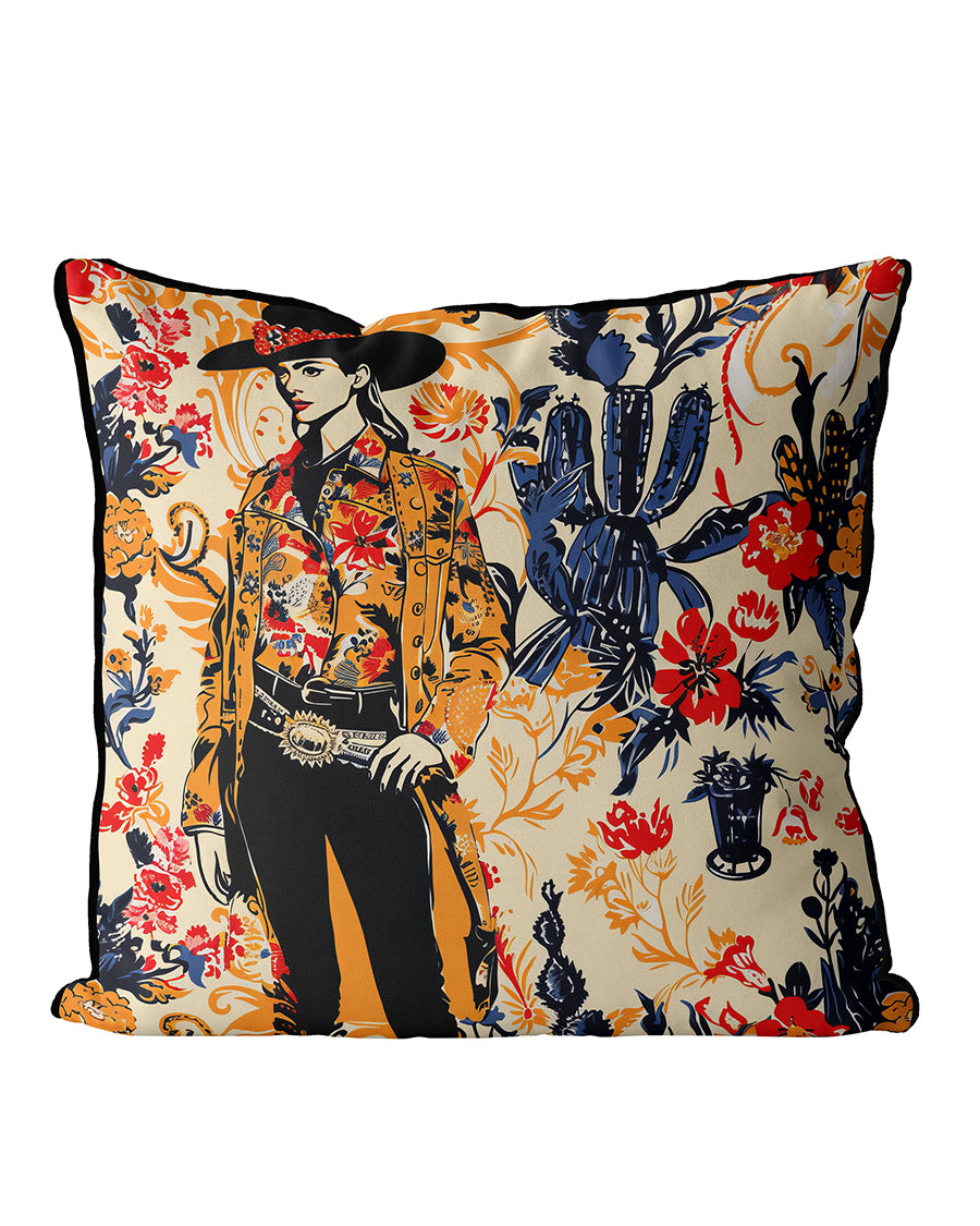 Cowgirl Stance Country Cushion South Western Pillow Cover — FabFunky