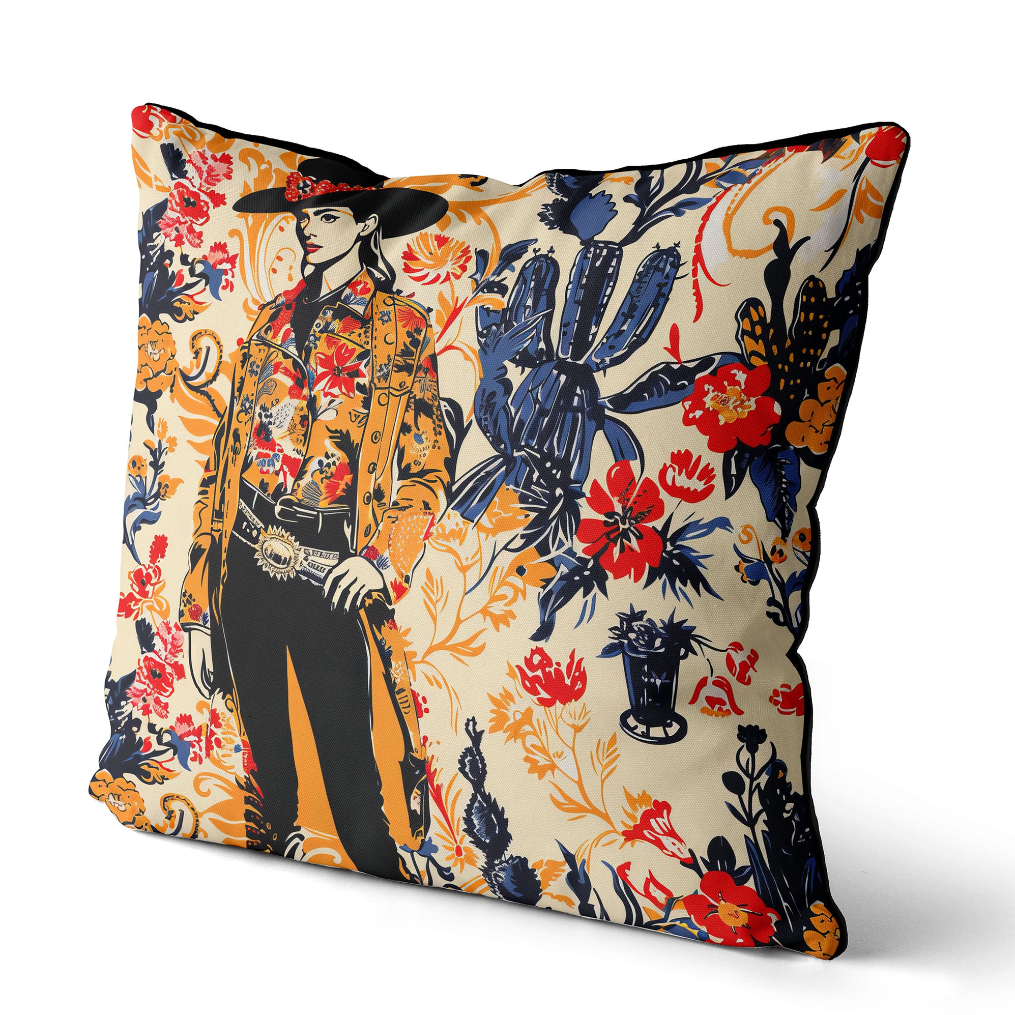 Cowgirl Stance Country Cushion South Western Pillow Cover — FabFunky