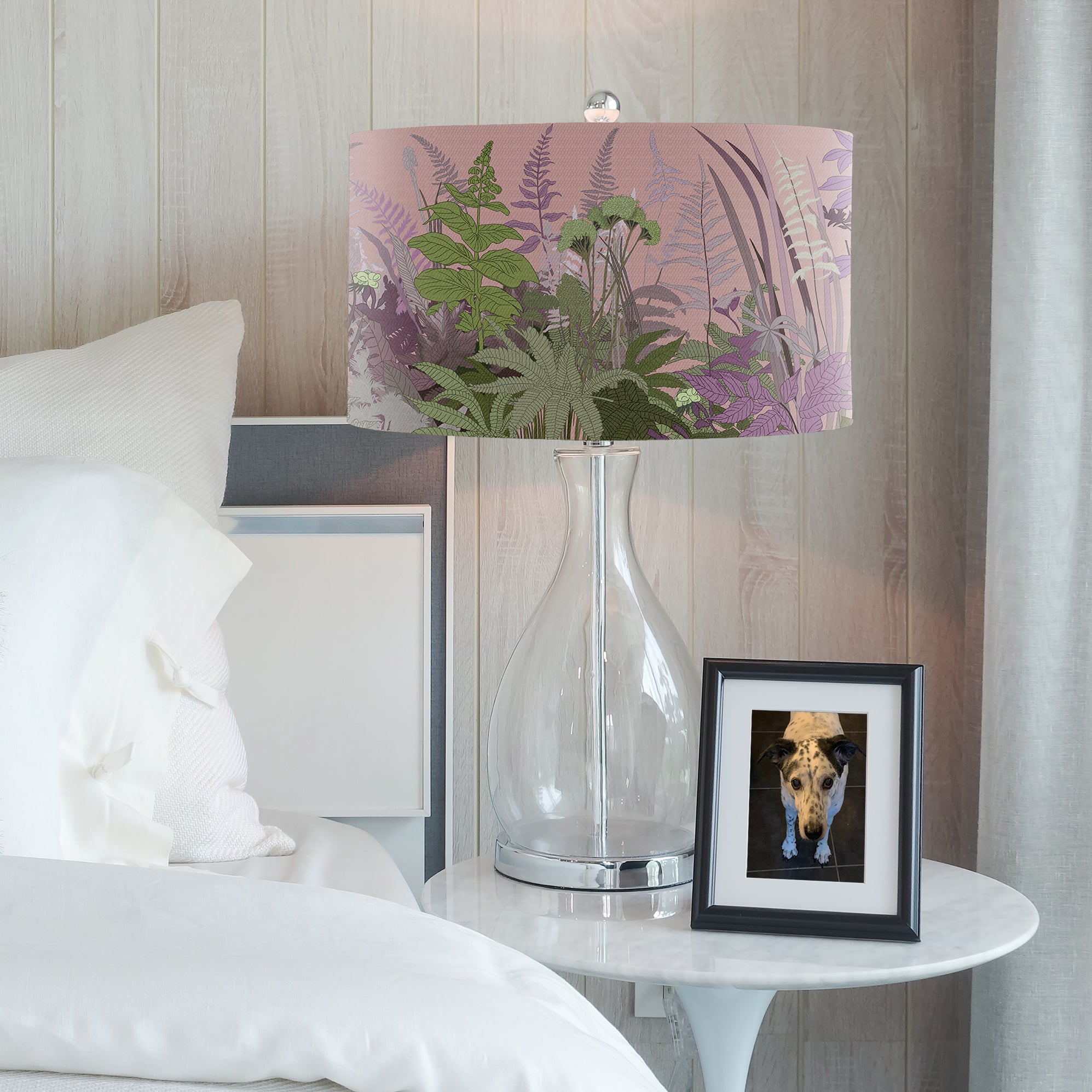 Hedgerow Blush,Botanical Lamp shade, Drum, Pendant Lighting — FabFunky