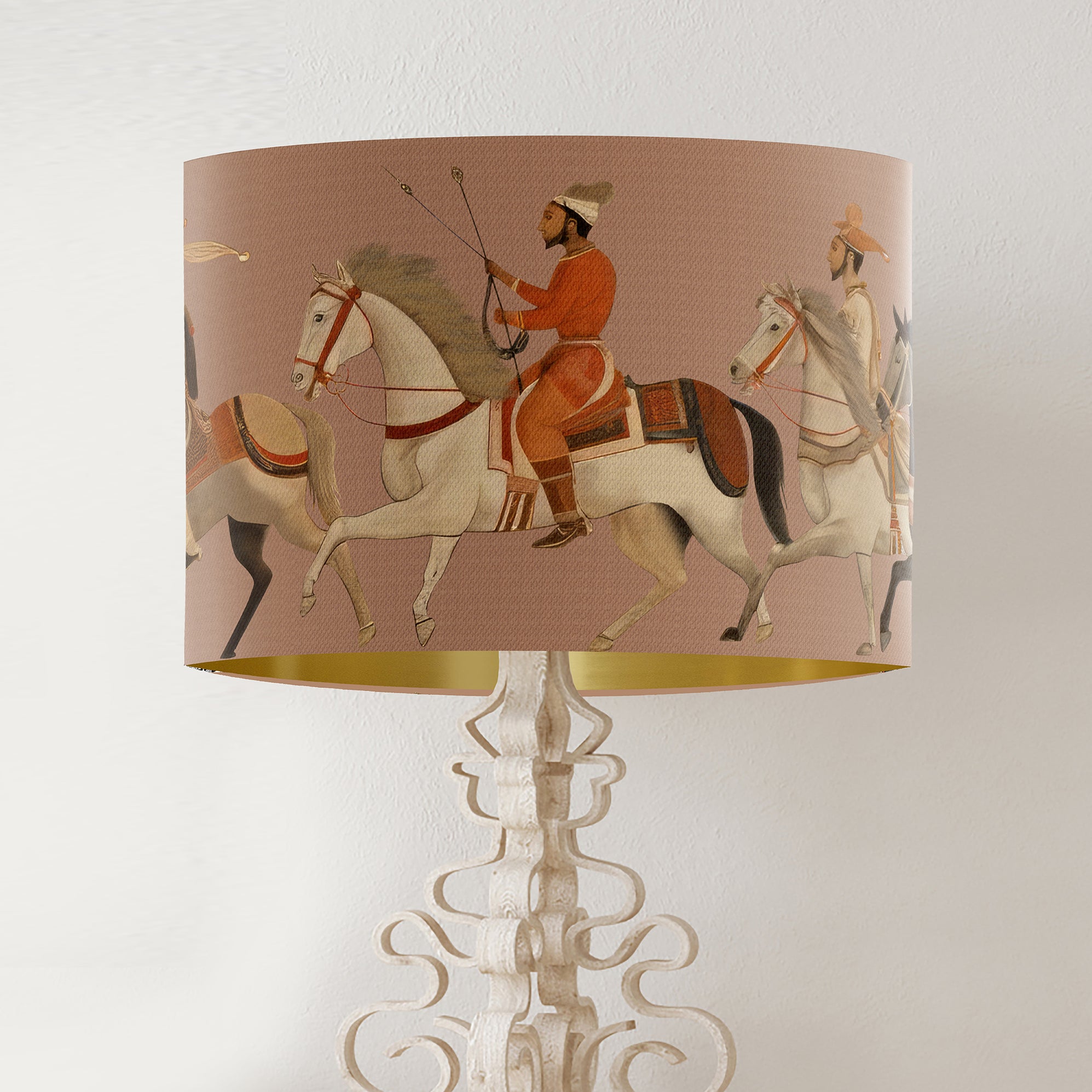 Arabian Riders Lamp shade, Eastern Style Drum Shade, Pendant Lighting ...