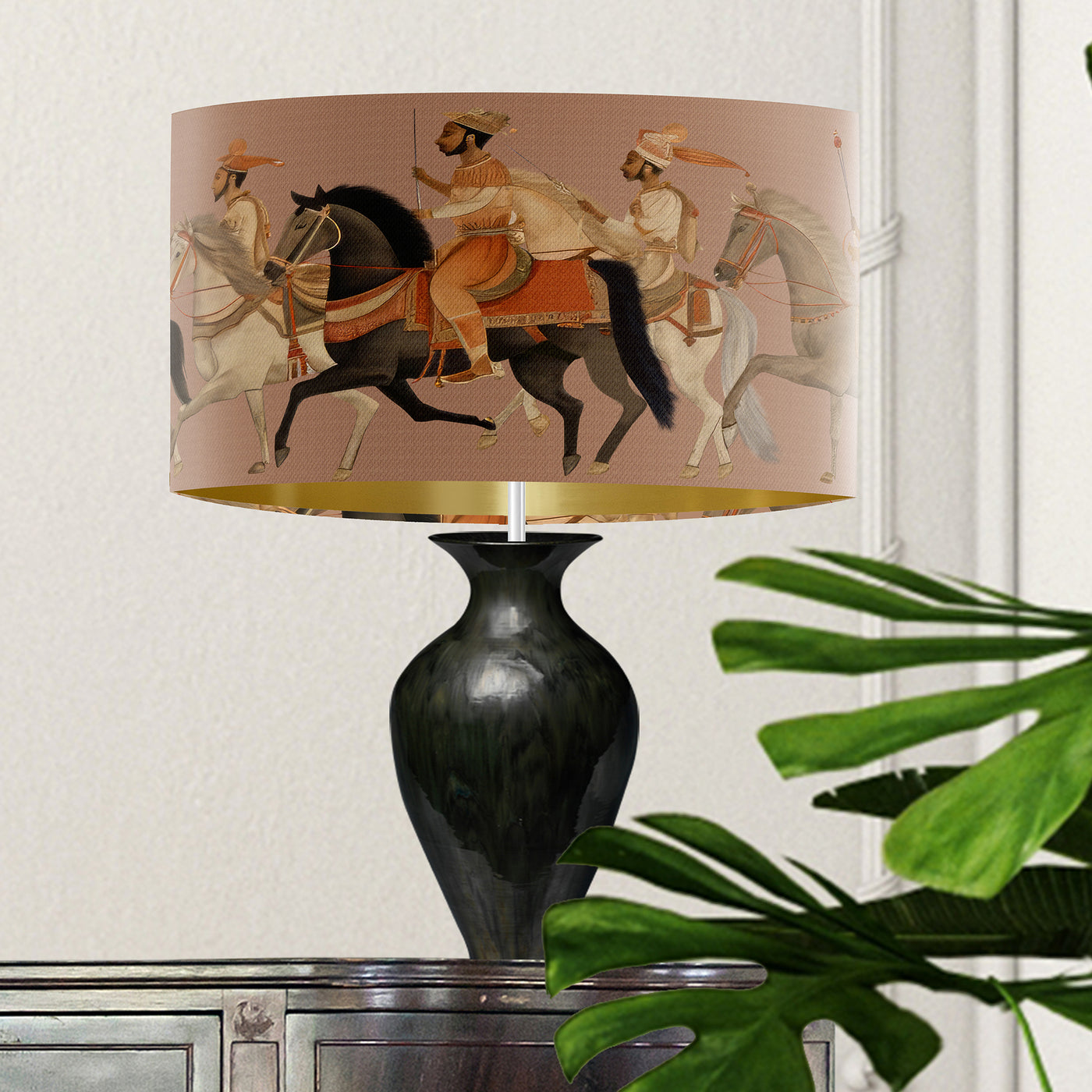 Arabian Riders Lamp shade, Eastern Style Drum Shade, Pendant Lighting ...