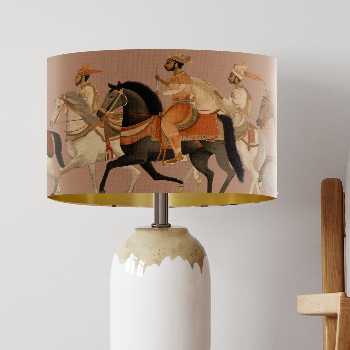 Arabian Riders Lamp shade, Eastern Style Drum Shade, Pendant Lighting ...