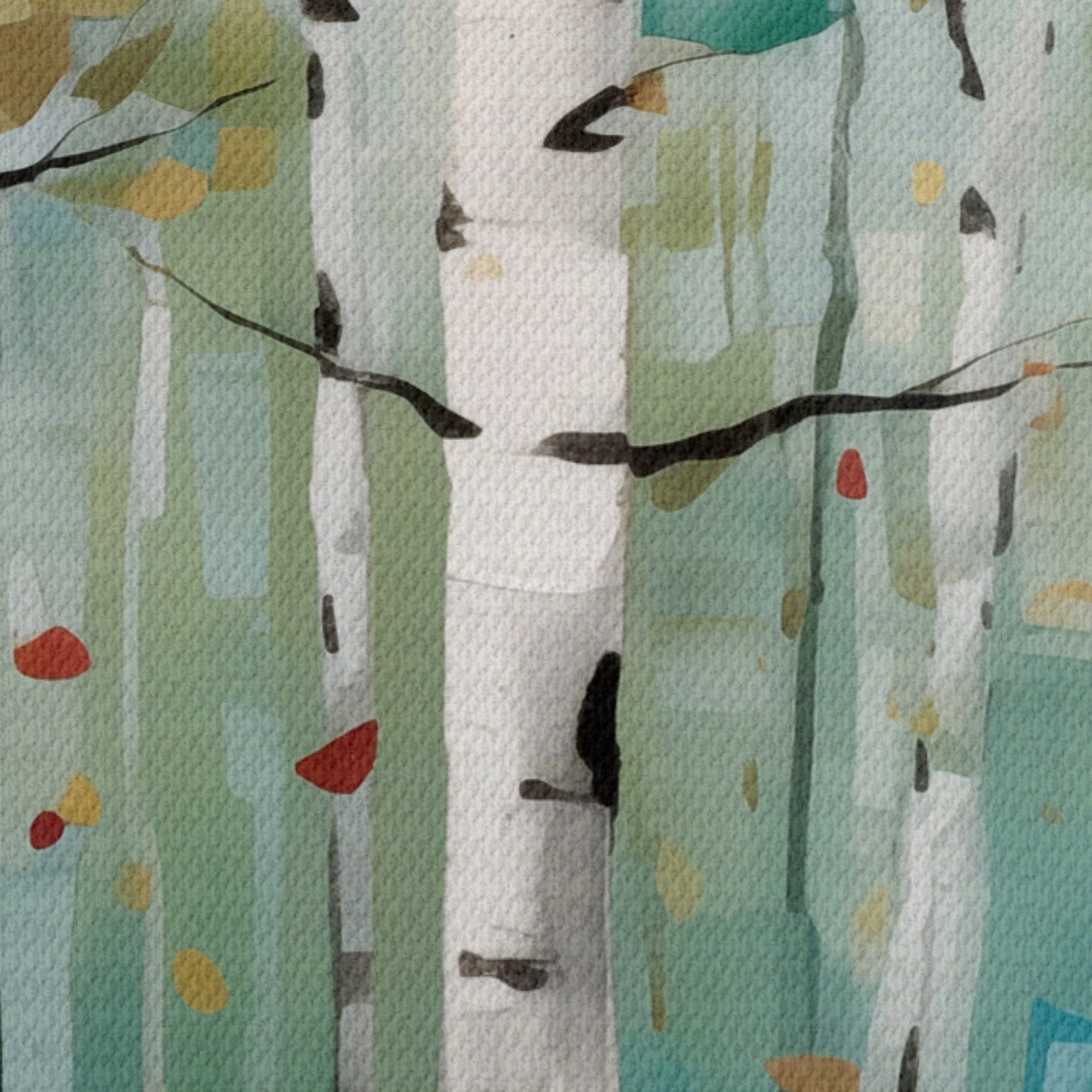 Birch Trees Lamp shade, Scandi Forest Drum Shade, Pendant Lighting ...
