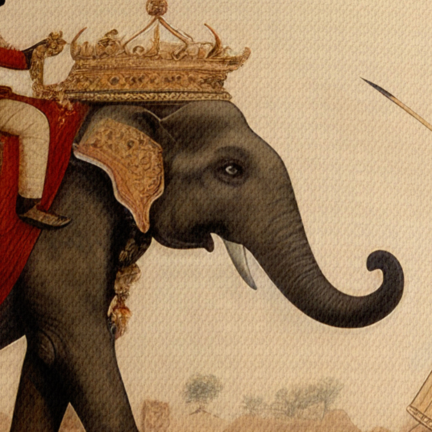 Elephant Train Lamp shade, Drum, Pendant Lighting — FabFunky