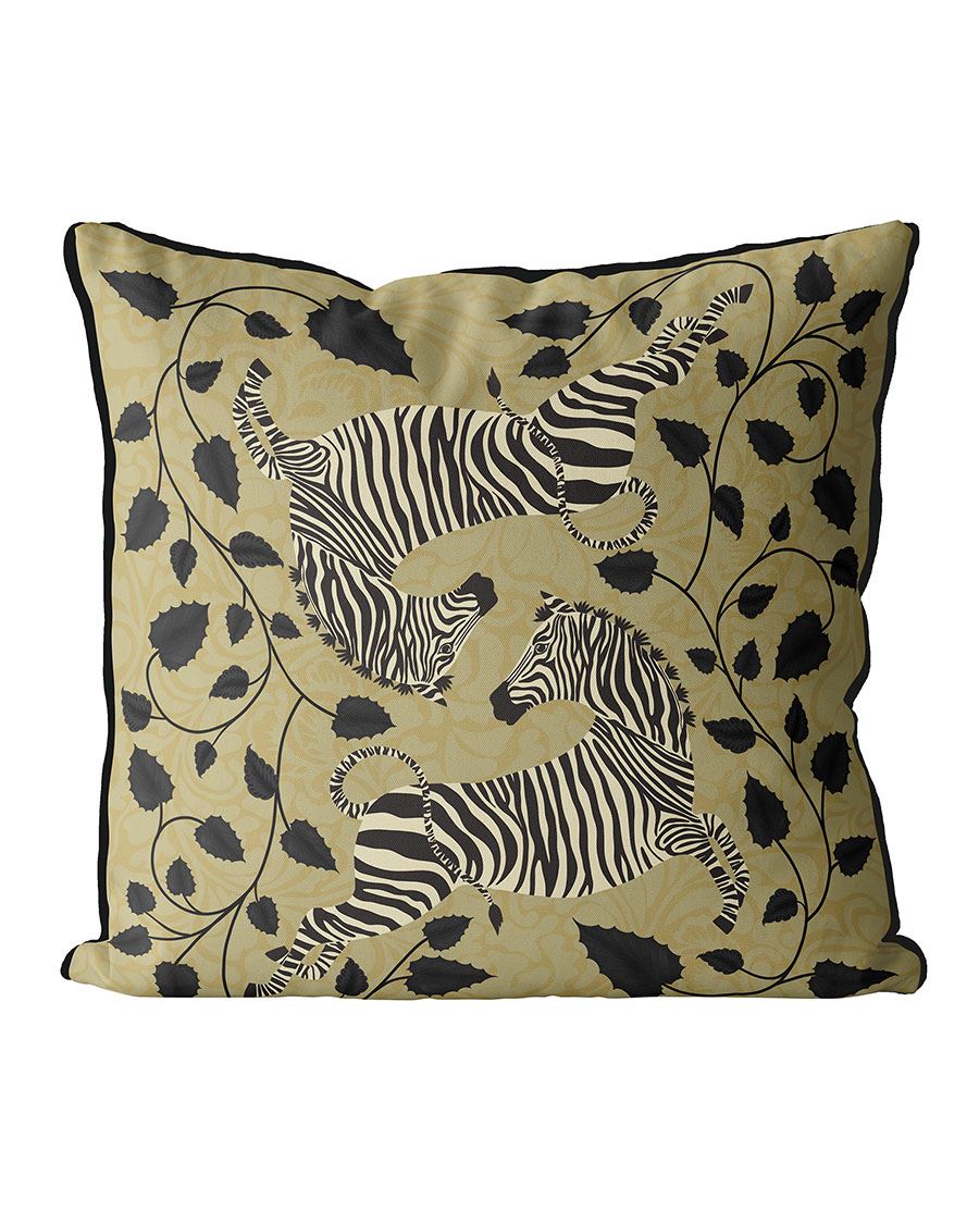 Zebra Twins, Animalia, Cushion / Throw Pillow — FabFunky