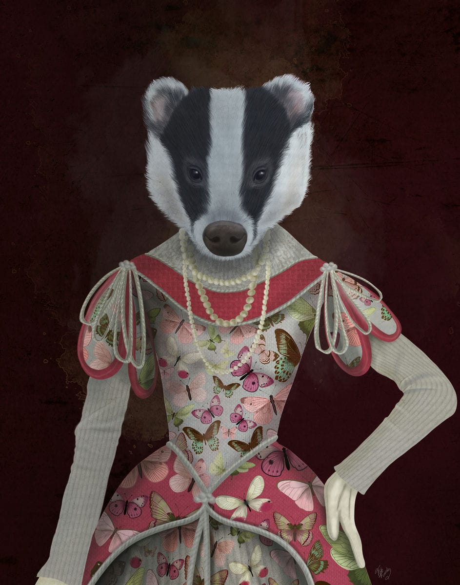 Fifi Badger Portrait Promenade Limited Edition, Fine Art Print — FabFunky
