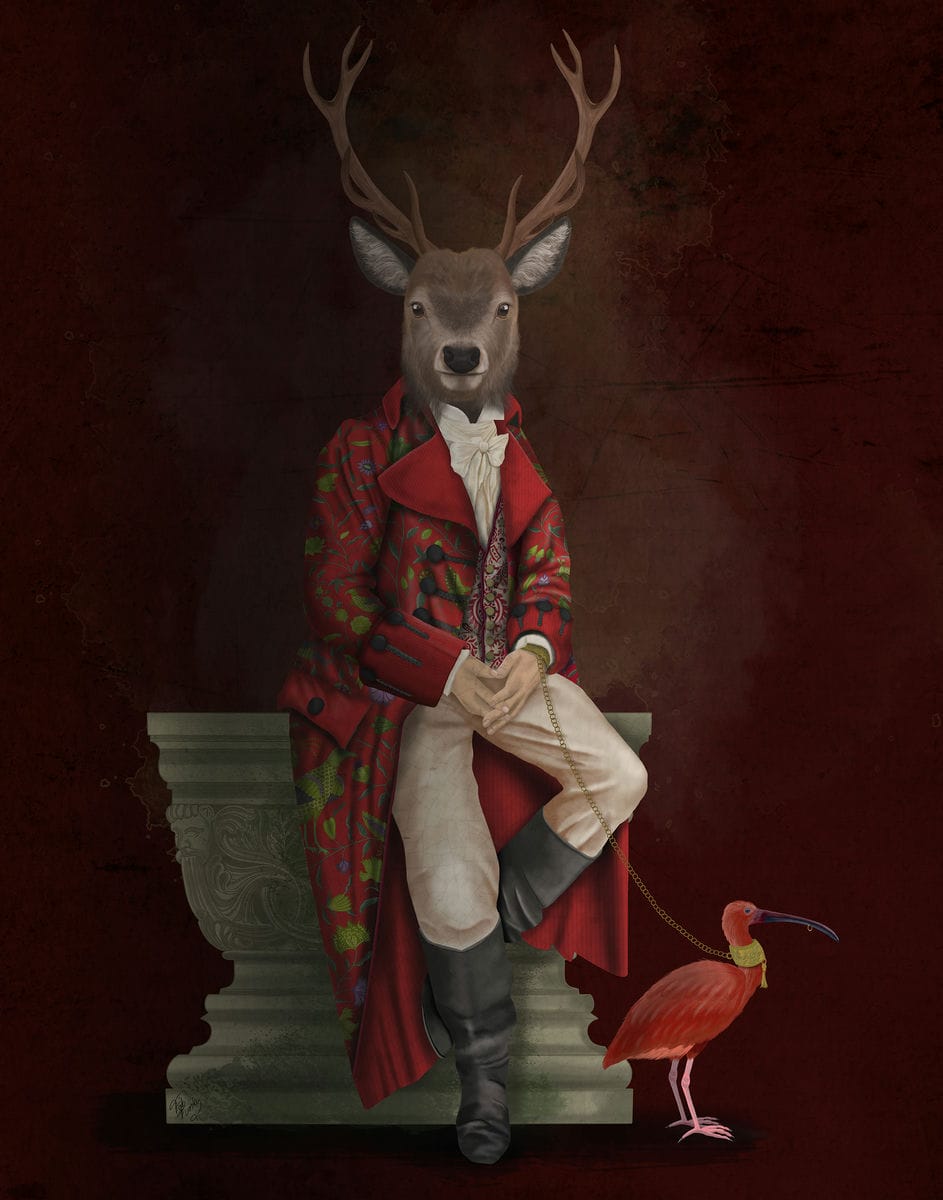 Lord Becket Deer and Ibis Limited Edition, Fine Art Print — FabFunky