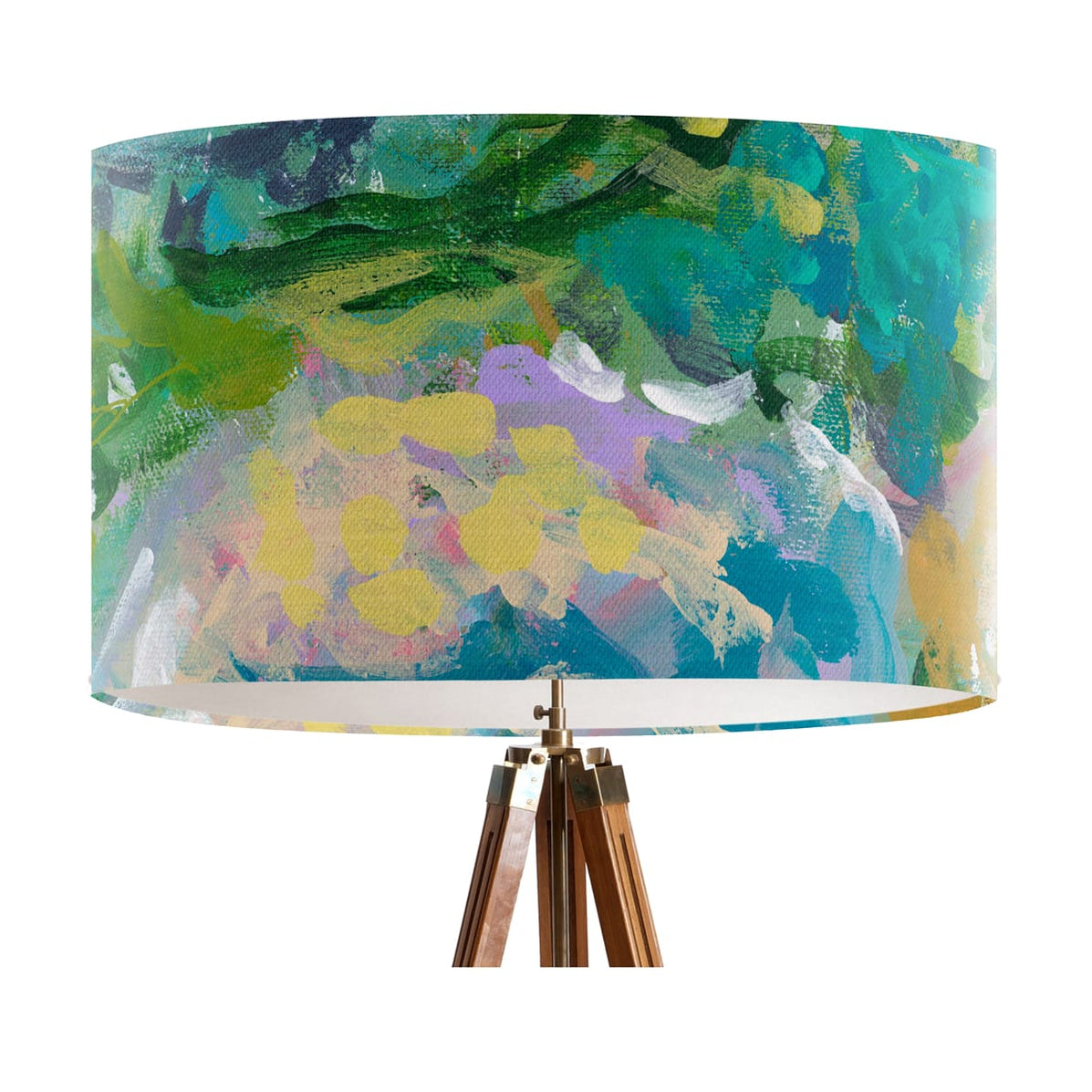 Celebrations, Loose florals Lamp shade, Drum, Pendant Lighting — FabFunky